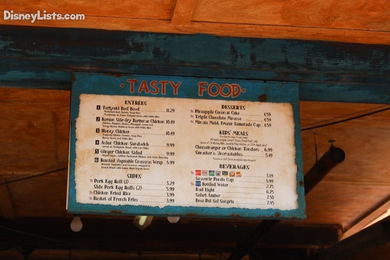 Menu at Yak and Yeti Local Cafe – DisneyLists.com