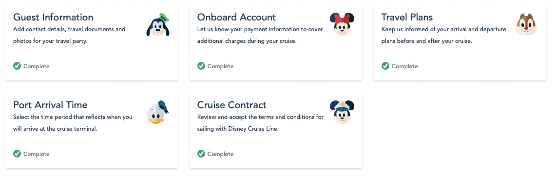 Online Check-in Complete – DisneyLists.com